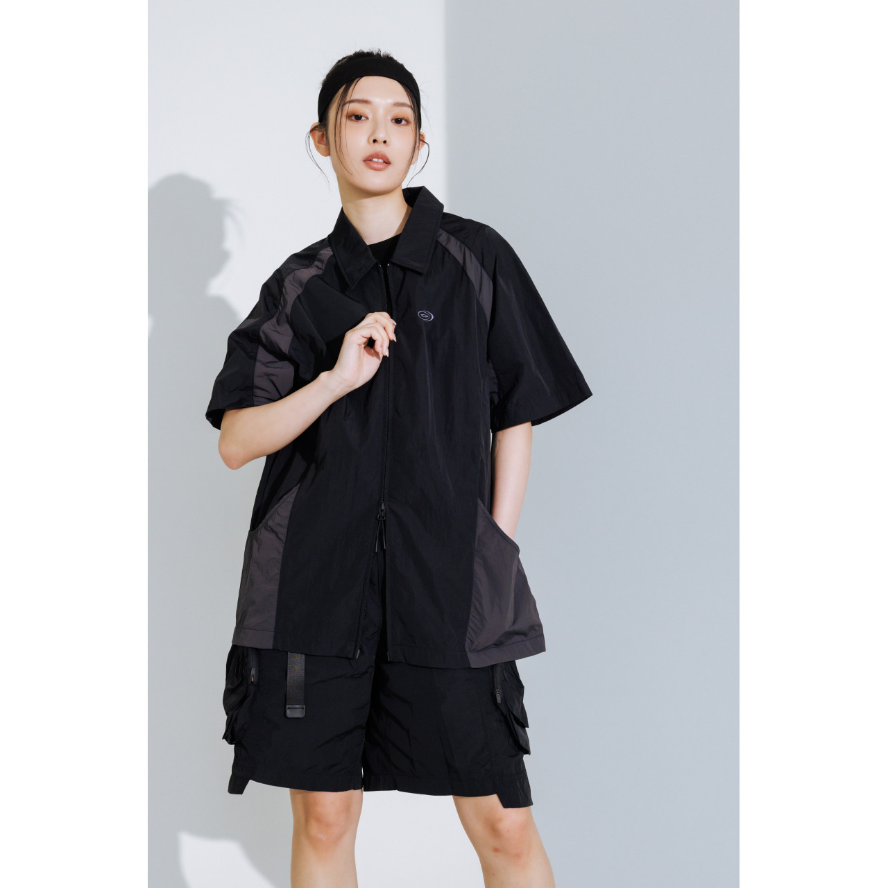 SINGULARITY ｜PATCHWORK ZIP-UP SHIRT